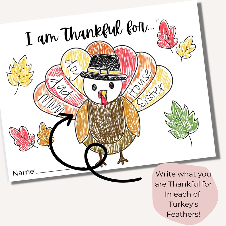 Kids Turkey Coloring Page for Thanksgiving Fun | Gratitude and Fun ...