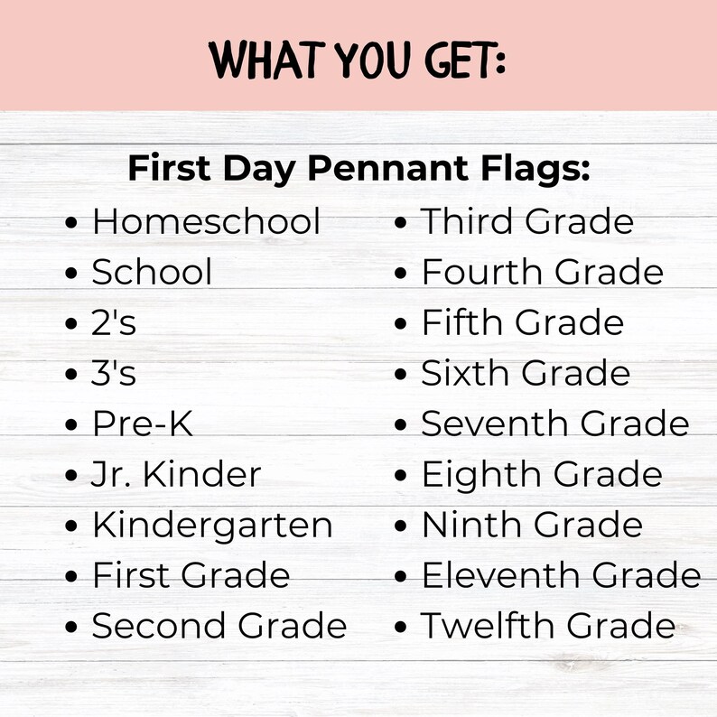 DIY First Day of School Pennant Flags | First Day of School Photo Prop ...