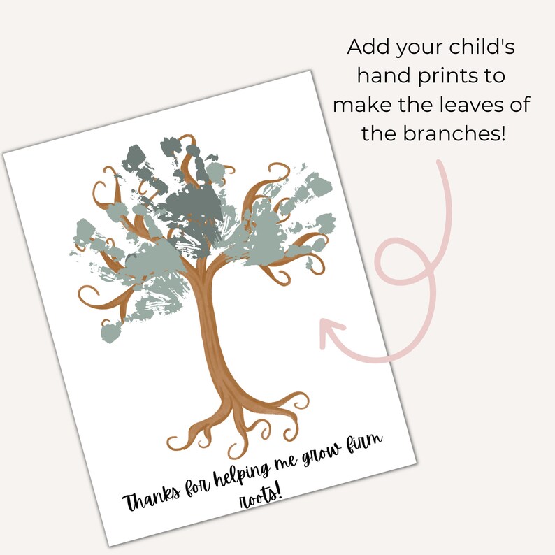 Tree Handprint Art Mother's Day Craft Father's Day - Etsy