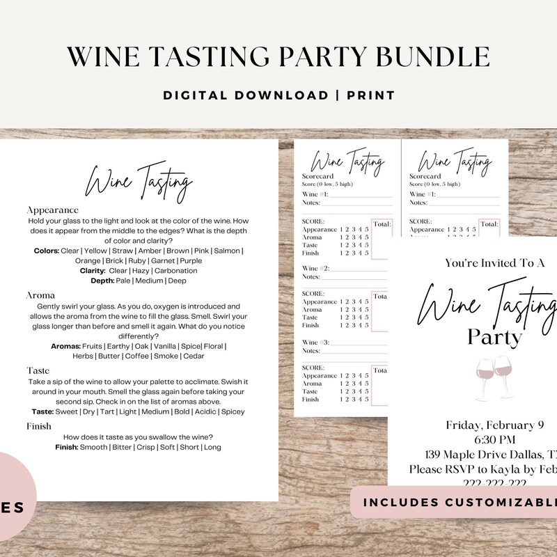 Wine Tasting Party - Etsy