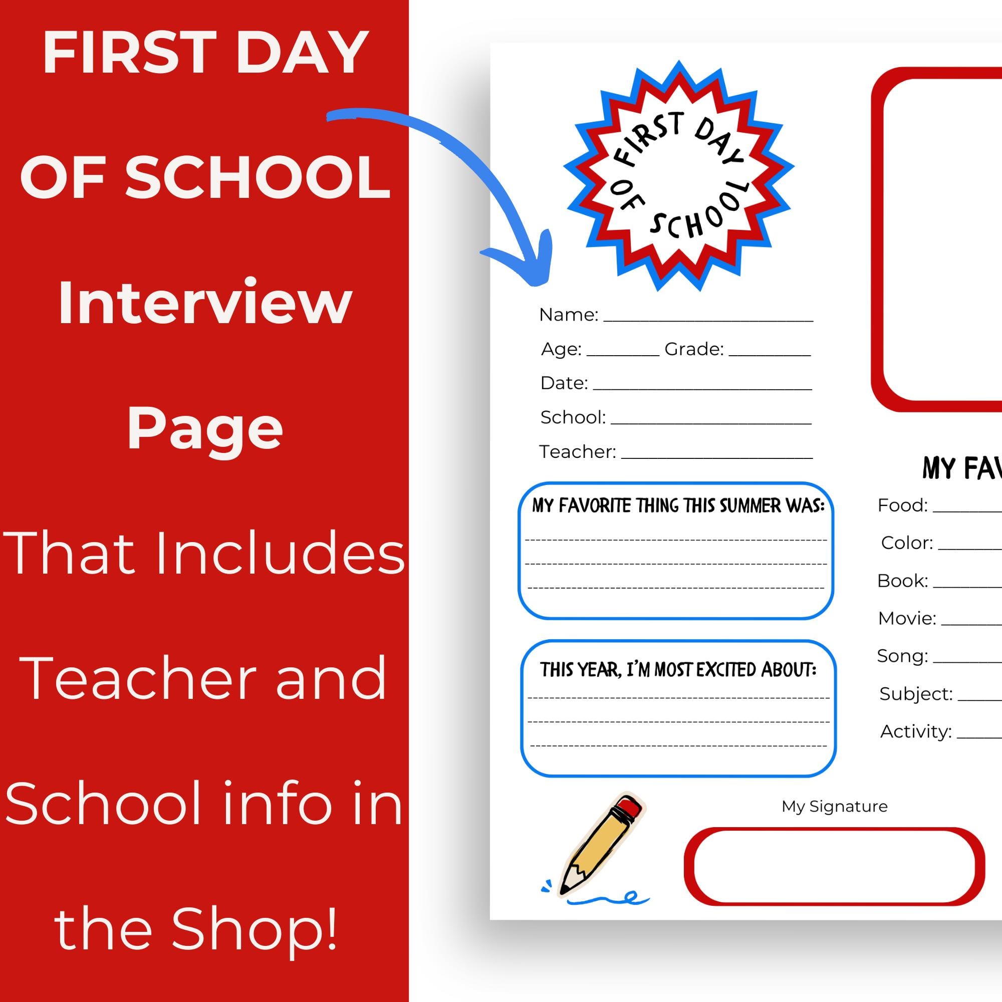 First Day of Homeschool Interview Questions | First Day of School ...