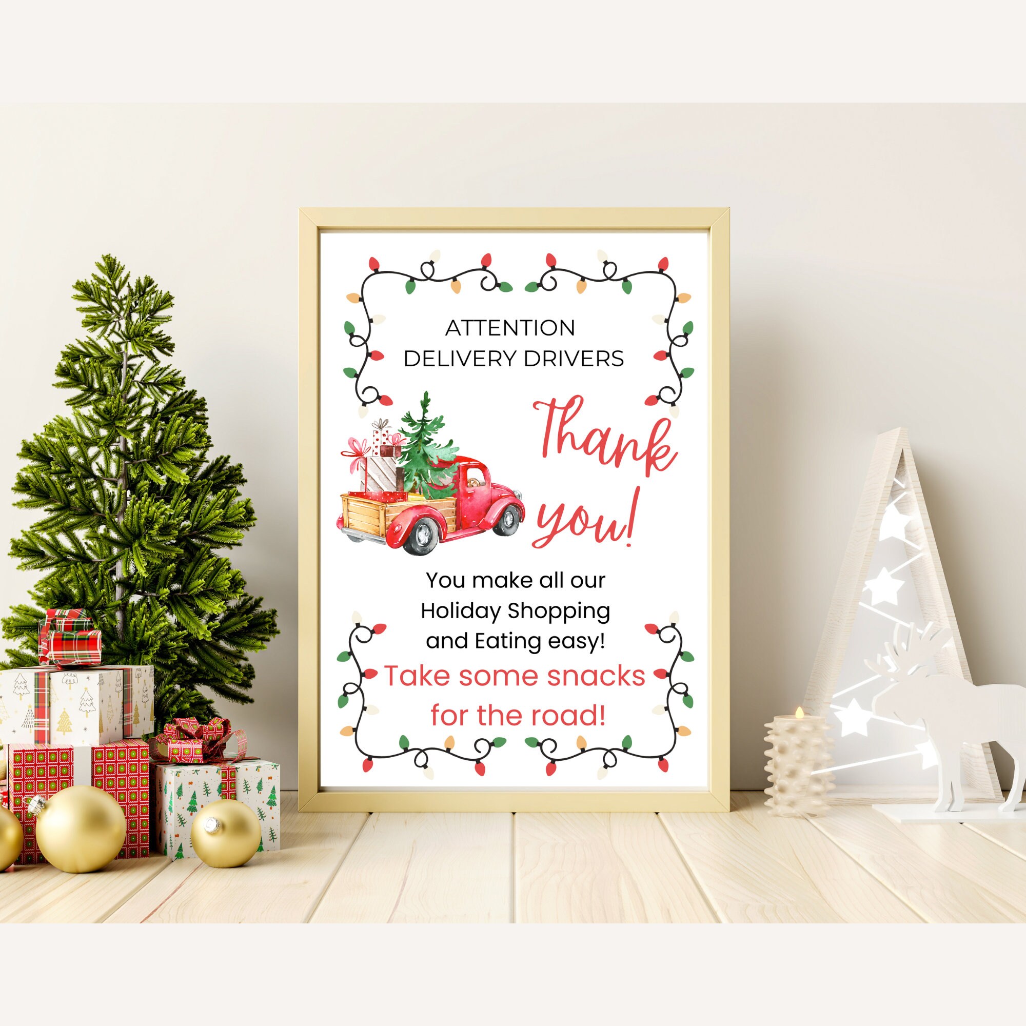 PRINTABLE Delivery Driver Snack Sign Instant Download Thank - Etsy
