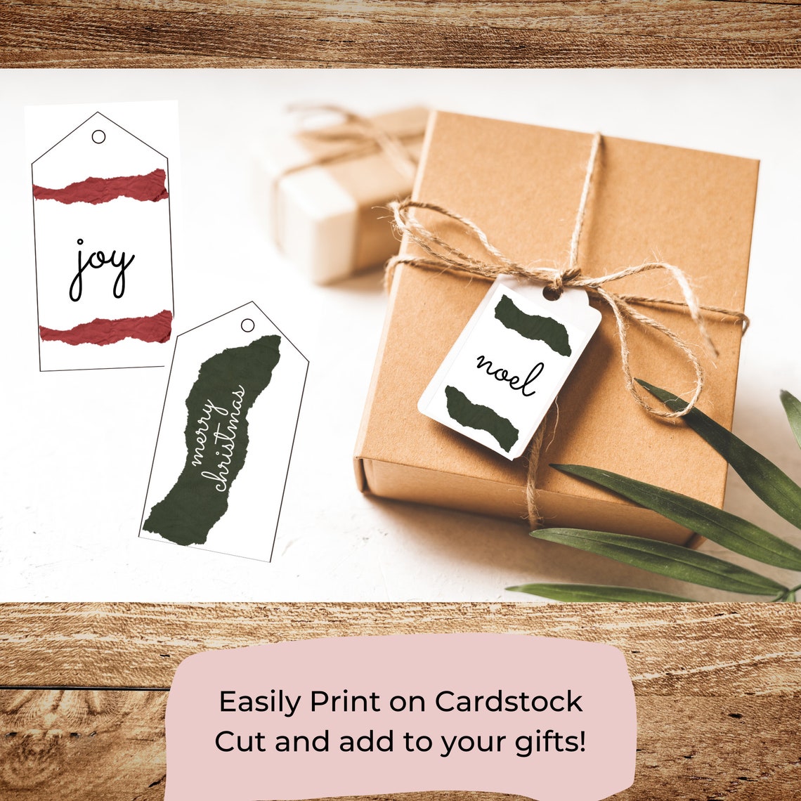 Printable Christmas Gift Tags| Rustic Inspired Christmas Tags| Print ...