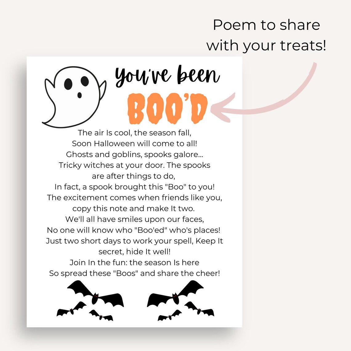 You've Been Boo'd Printable Bundle Halloween Game You've Been Boo'd ...