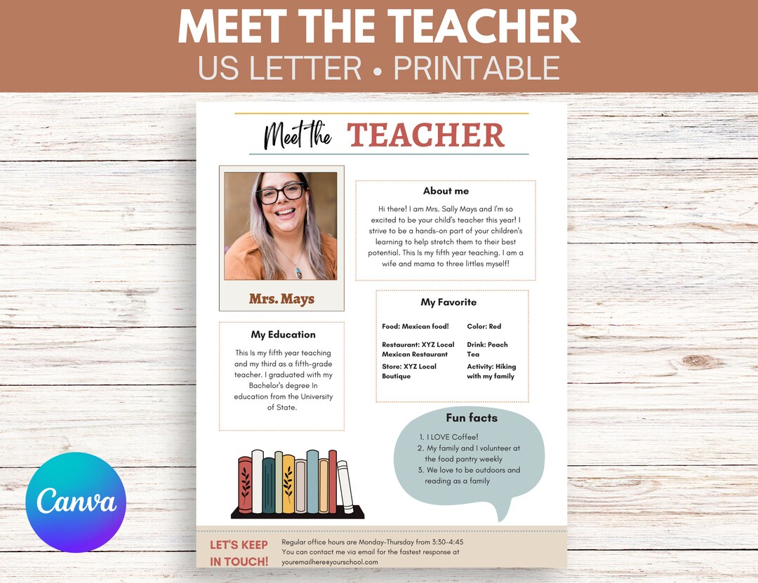 Meet the Teacher Template| About Me Back to School Flyer| Back to ...