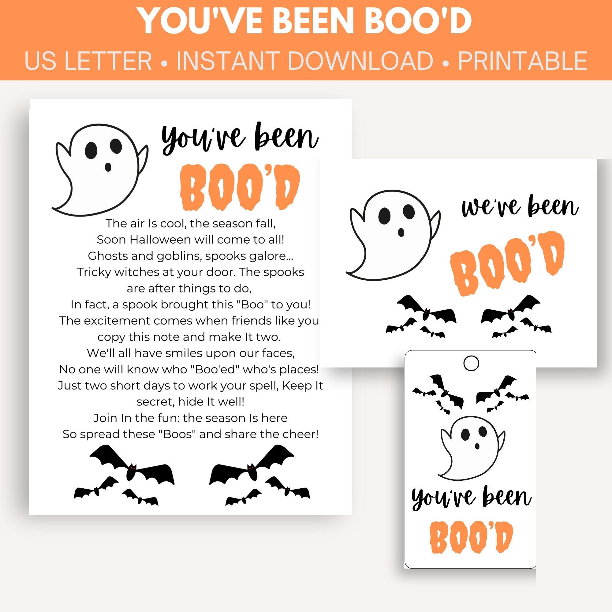 You've Been Boo'd Printable Bundle Halloween Game You've Been Boo'd ...