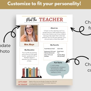 Meet the Teacher Template| About Me Back to School Flyer| Back to ...