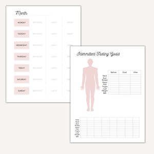 Meal Planner + Intermittent Fasting Tracker| Printable Intermittent ...