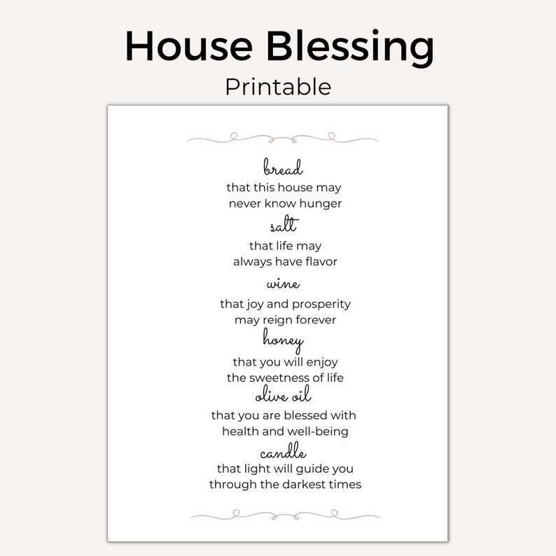 Housewarming Printable House Blessing Printable Bread Salt - Etsy