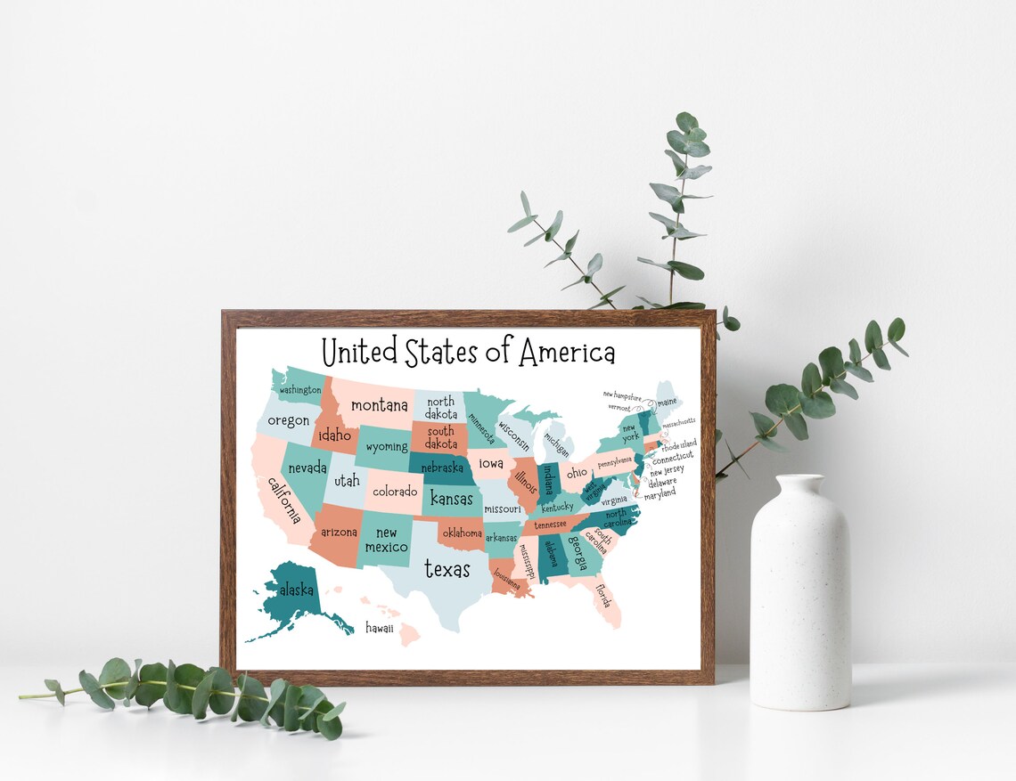 Printable United States Map Printable Sales Map Goal Map Coloring Page ...
