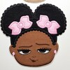 Afro Lady With Appliqué Top Embroidered Patch African American Patches ...