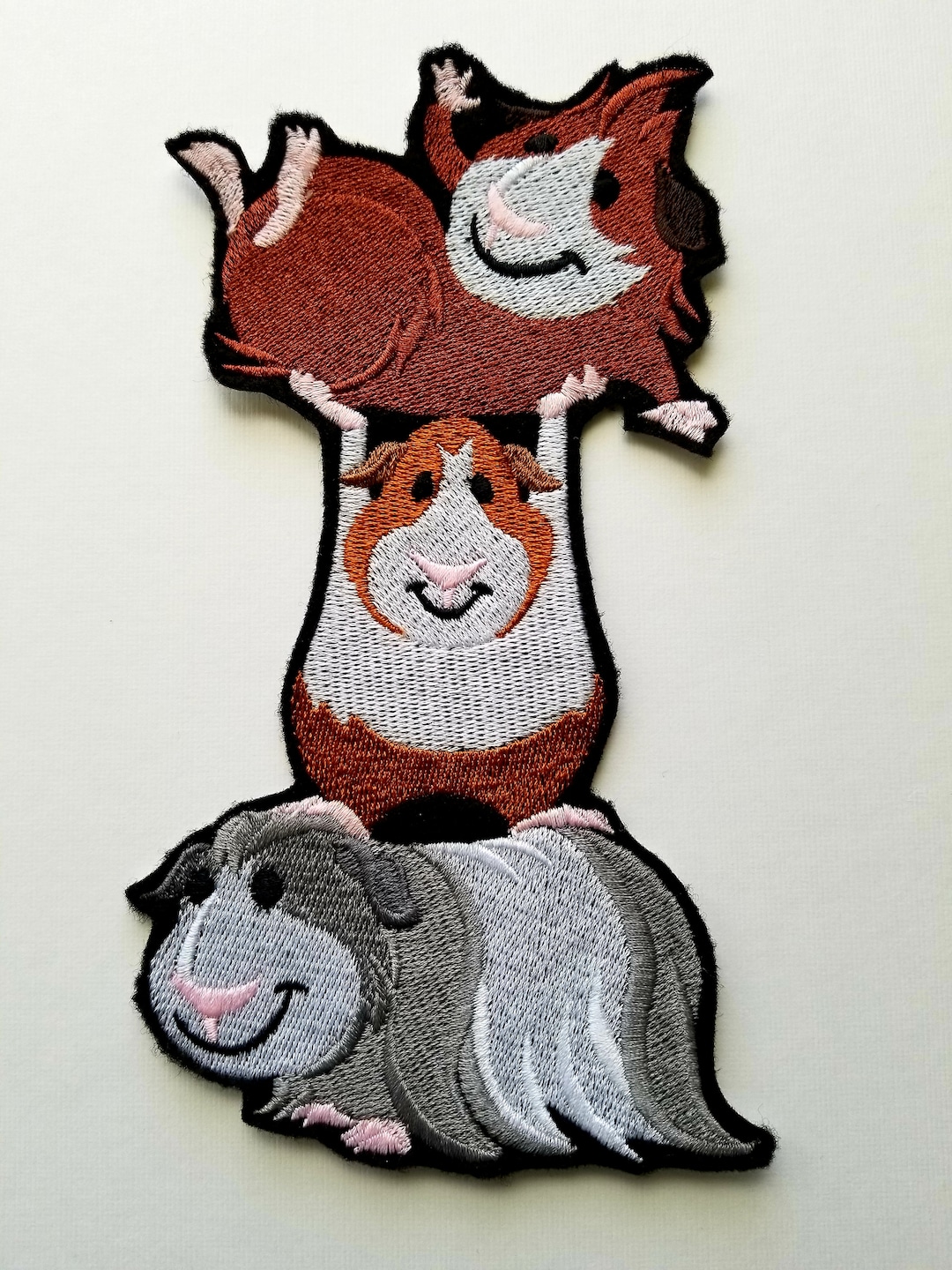 Guinea Pig Stack Embroidered Patch - Guinea Pig Embroidery Designs ...