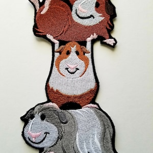 Guinea Pig Stack Embroidered Patch Guinea Pig Embroidery | Etsy