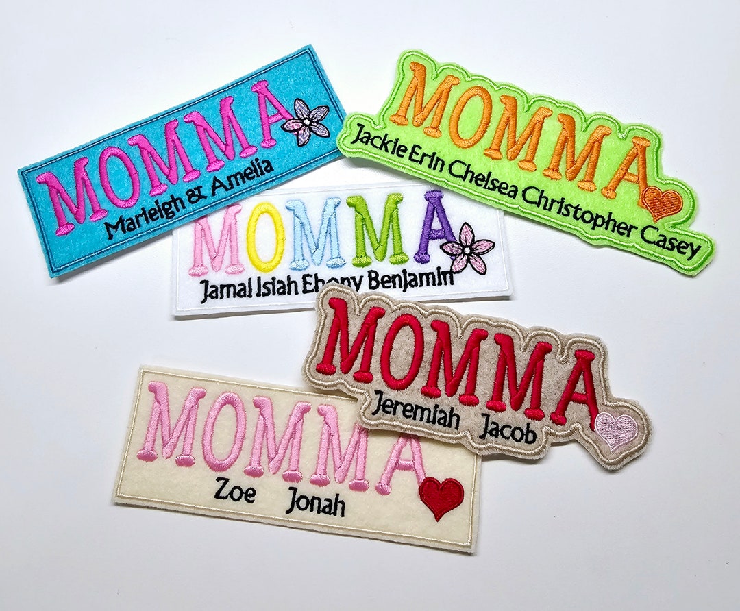 Momma Patch With Kids Names - Momma Gifts - Mother's Day Gifts - New ...