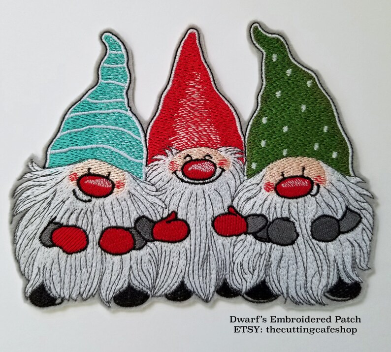 Dwarf's Embroidered Patch - Dwarf's Embroidery - Christmas Embroidery ...