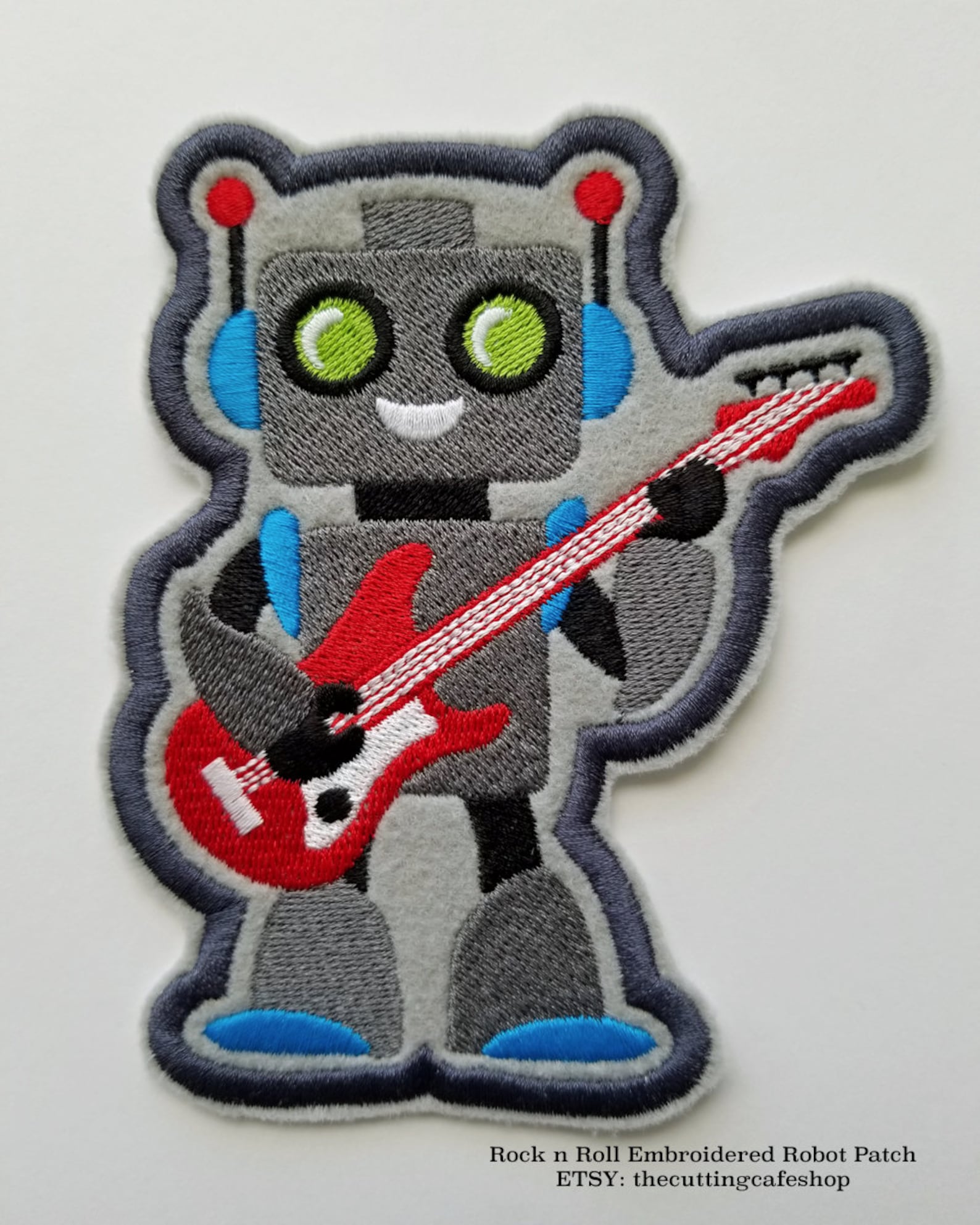 Rock N Roll Robot Embroidered Patch - Robot Patch - Kid Patches ...