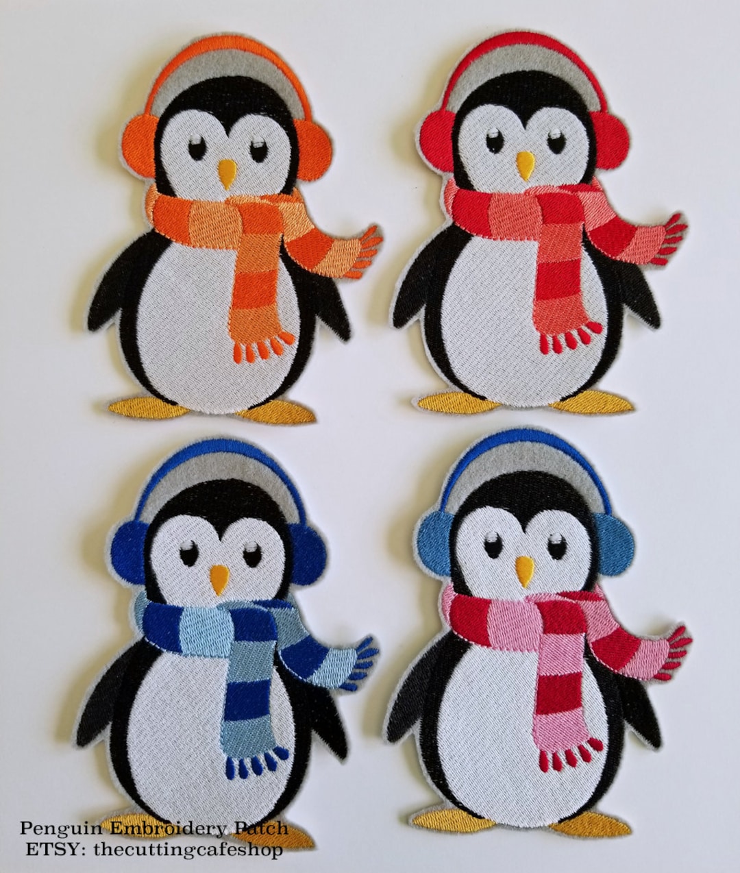Penguin Embroidered Patch -penguin Patches - Winter Penguin Embroidery ...