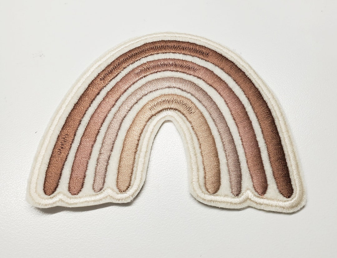 Shades of Brown Rainbow Patch - Boho Patch - Rainbow Patch - Over the ...