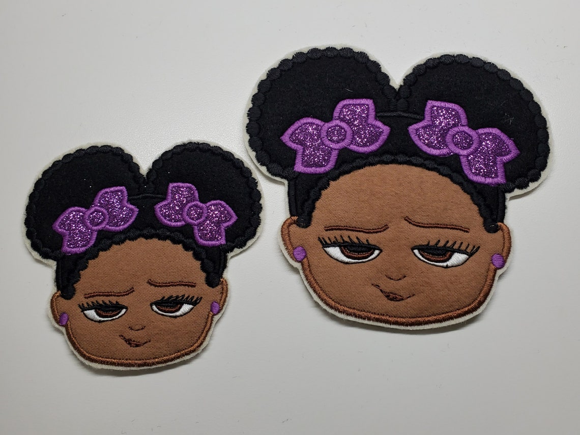 Afro Puffs Embroidered Embroidered Patch Little Girl Patch - Etsy