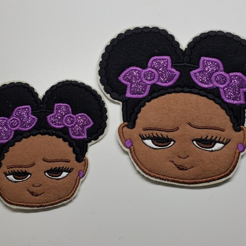 Afro Puffs Embroidered Embroidered Patch Little Girl Patch - Etsy