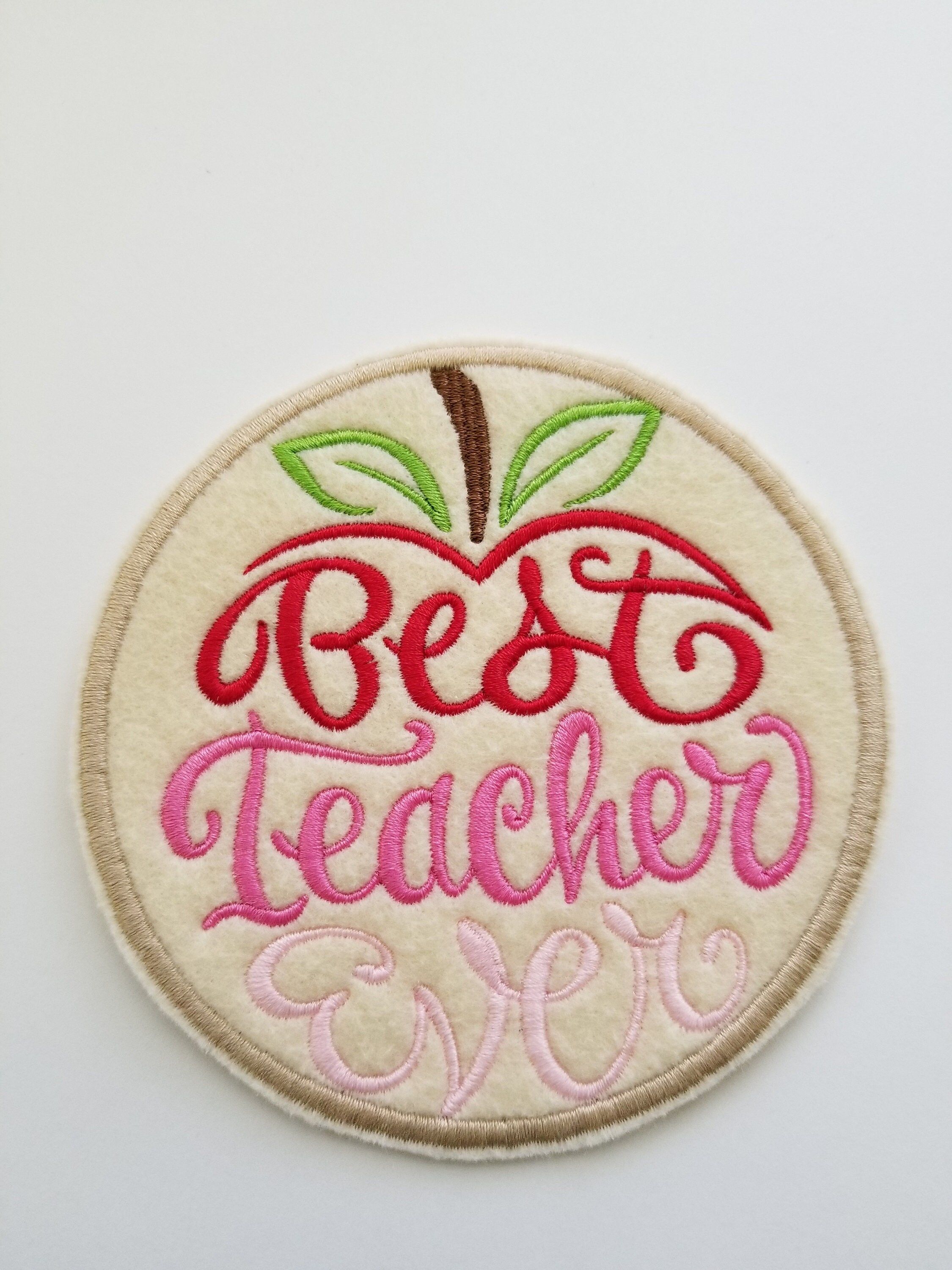 Best Teacher Ever Embroidery Patch Felt Patches Iron-on - Etsy