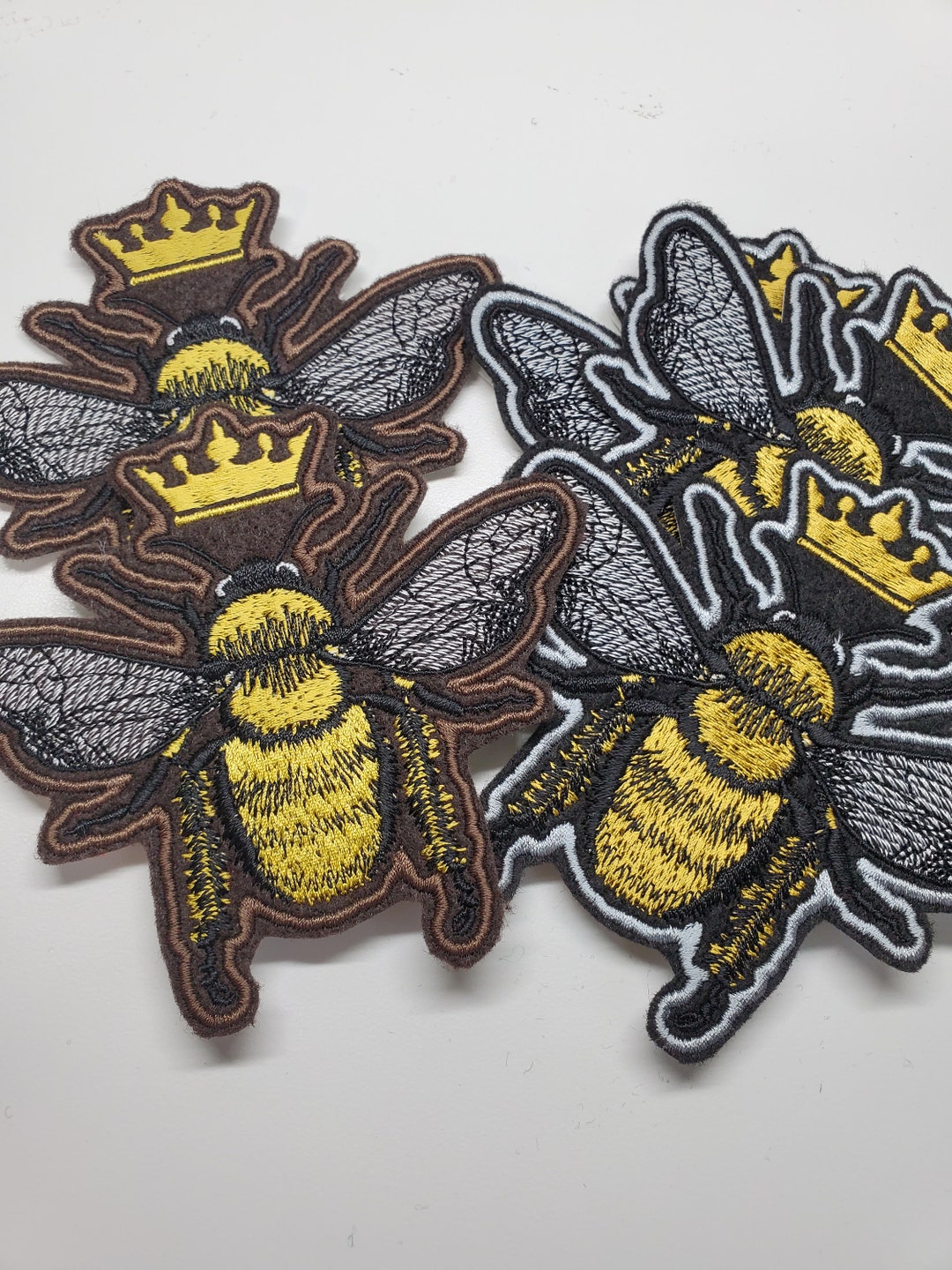 Queen Bee Embroidery Patch - Felt Patches, Iron-on, Sew on Patch, Bee ...