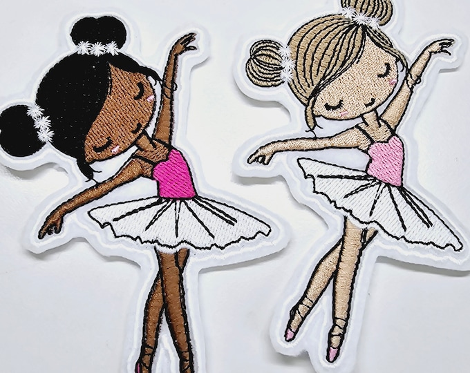 Ballet Shoes Patch Iron on Embroidered Badge Ballerina Pink Dance Pointe Pumps - Etsy