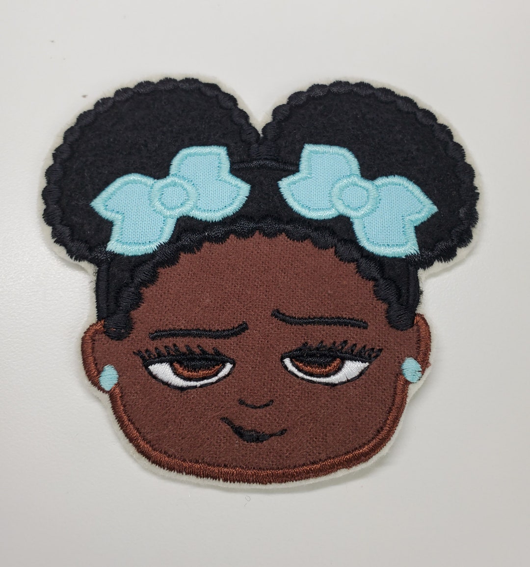 Afro Puffs Embroidered Embroidered Patch Little Girl Patch Bossy Girl ...