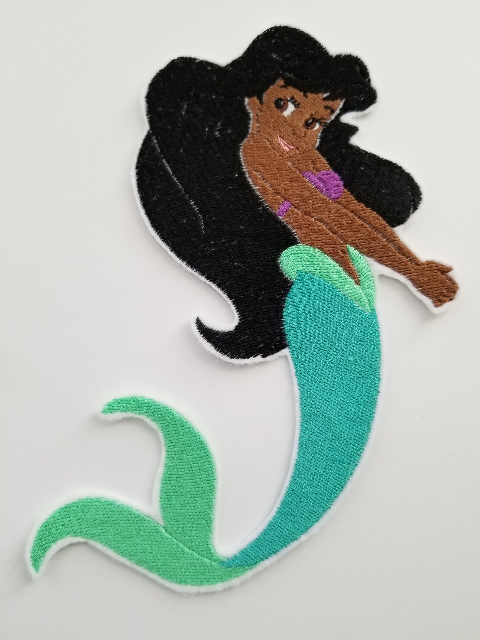 Mermaid Embroidered Patch African American Patches Fish - Etsy