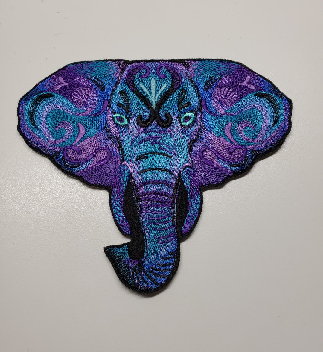 Colorful Elephant Embroidered Patch - Elephant Patches - Elephant ...