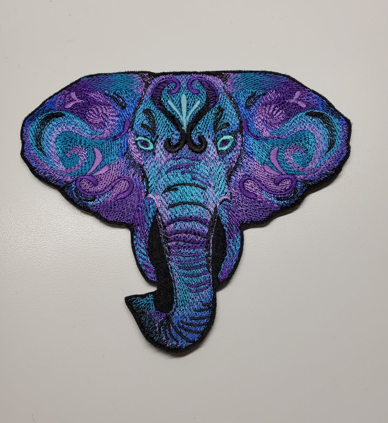 Colorful Elephant Embroidered Patch - Elephant Patches - Elephant ...