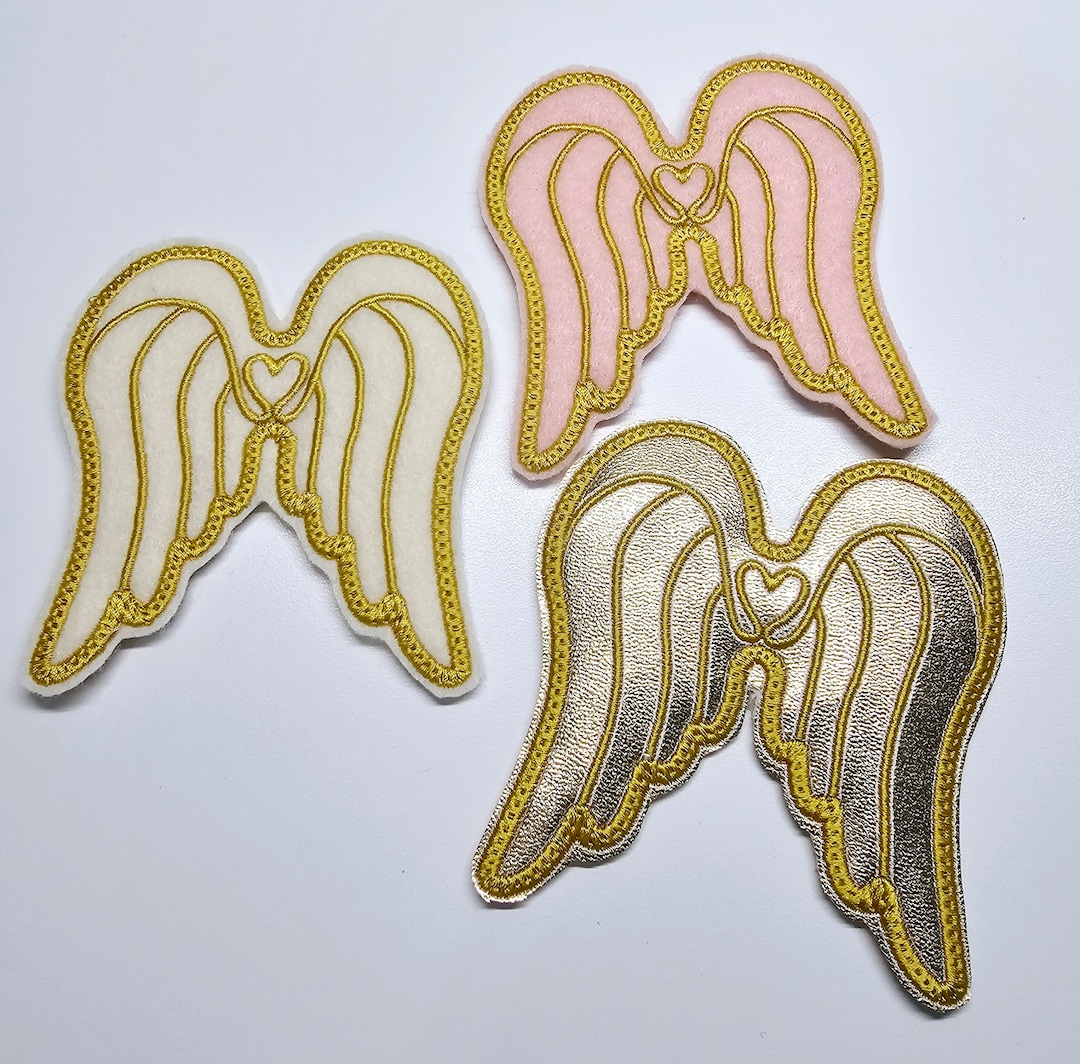 Embroidered Felt Angel Wings: Craft Embellishment (3.5x3.75 In) - Etsy