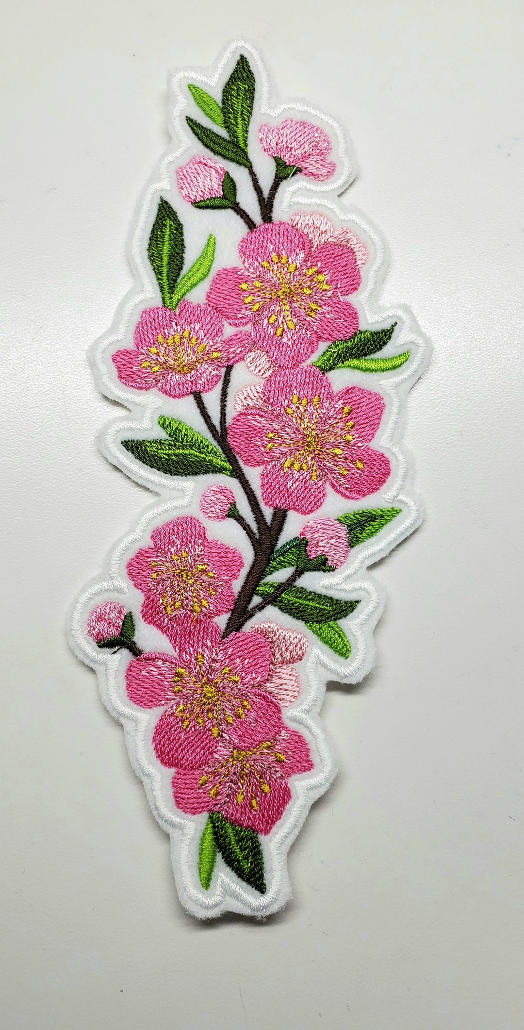 Cherry Blossom Embroidered Patch - Flower Patches - Cherry Blossom ...