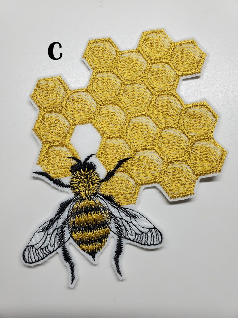 Honeybee Patch - Honeybee Embroidery - Queen Bee Patch - Bee Embroidery ...