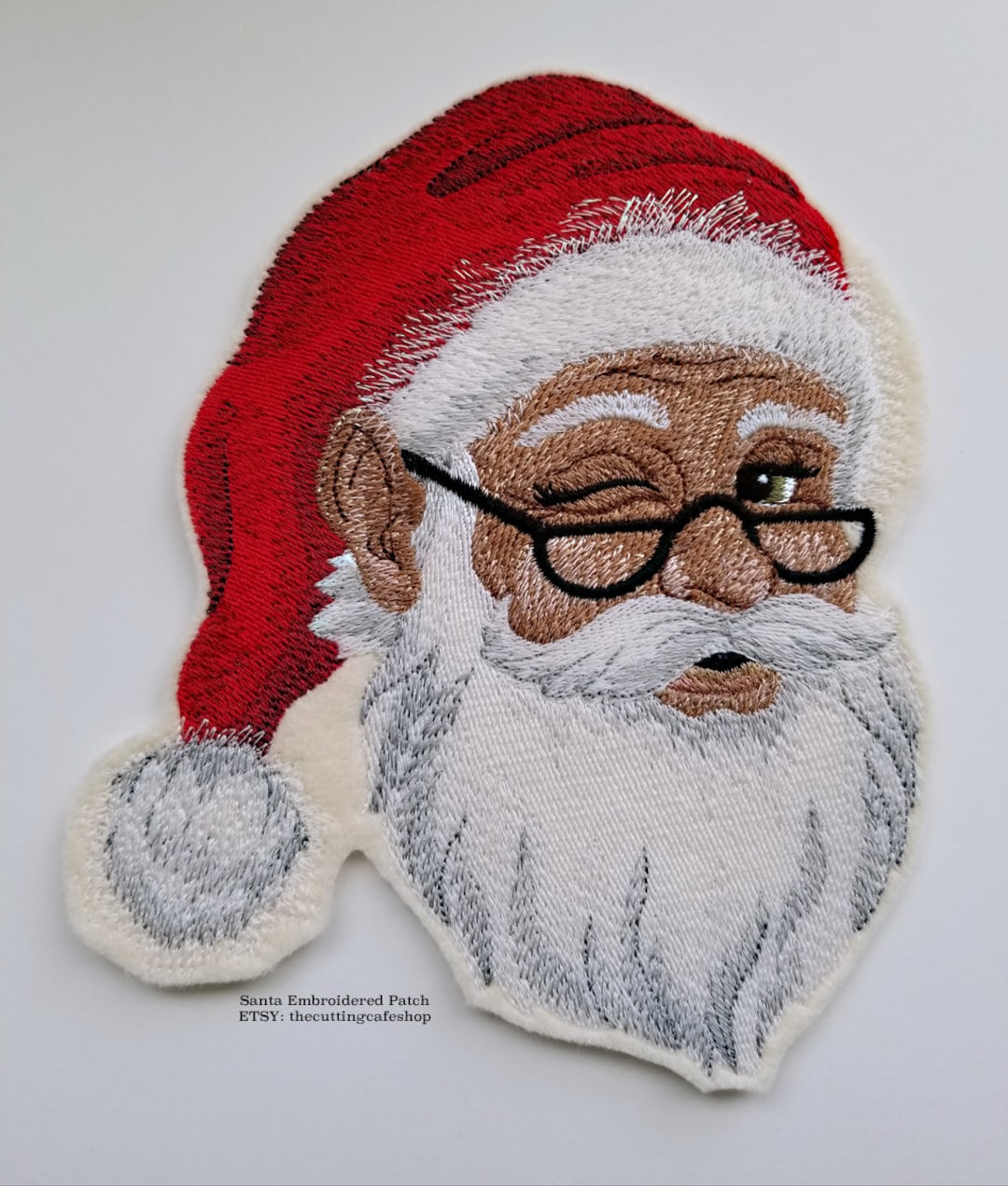 Custom Santa Embroidered Patch - Santa Clause Patch - Santa Embroidery ...