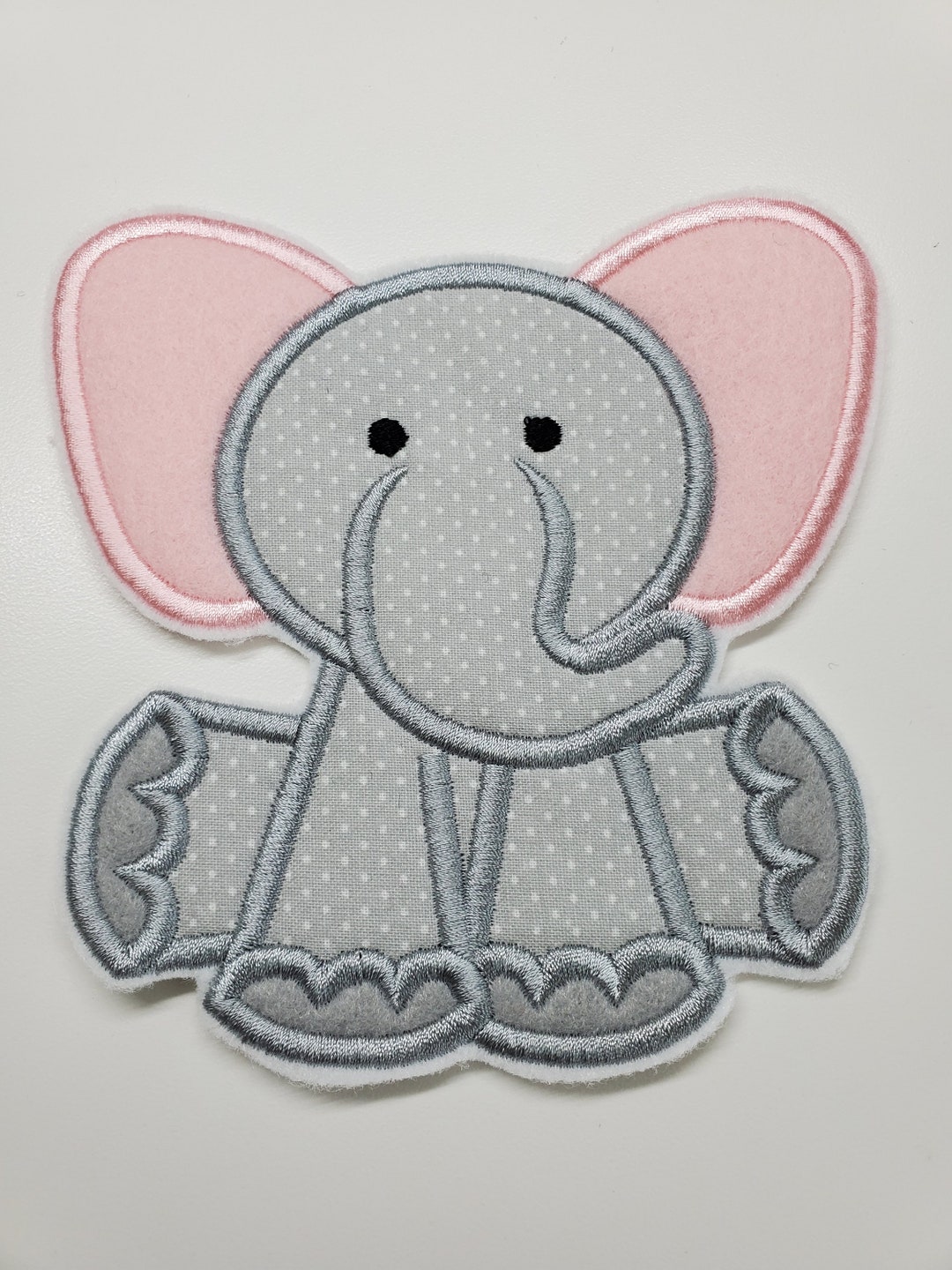 Elephant Embroidered Applique - Iron on - Elephant Applique, Elephant ...