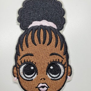 Puff Hair Girls Embroidered Patch - Little Girl Patch - Bossy Girl ...