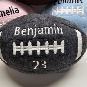 Personalized Embroidered Football Stuffie: Fleece Sports Pillow - Etsy
