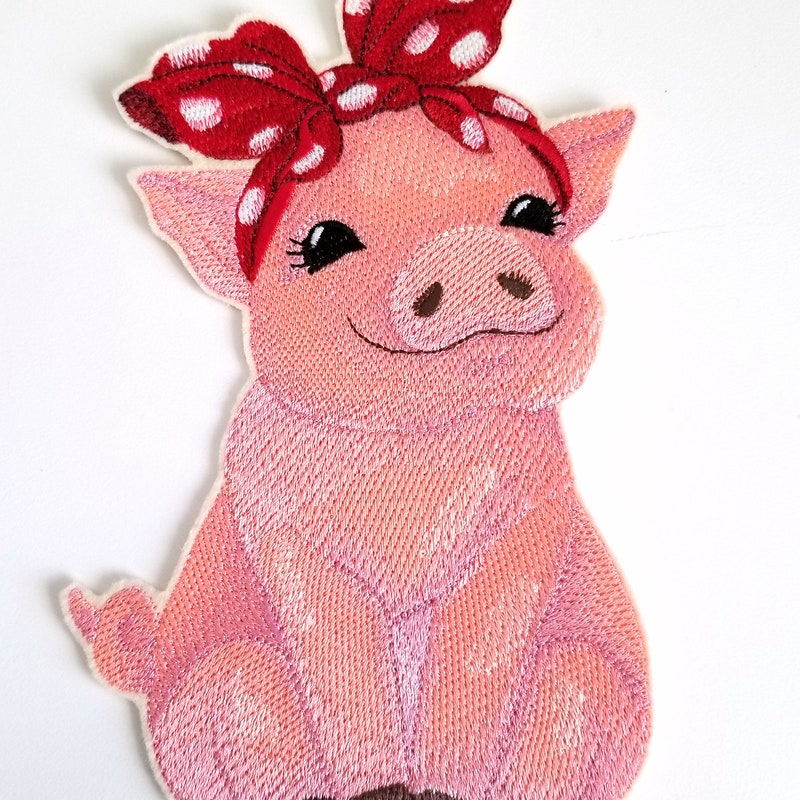Iron on Pig Patch - Etsy