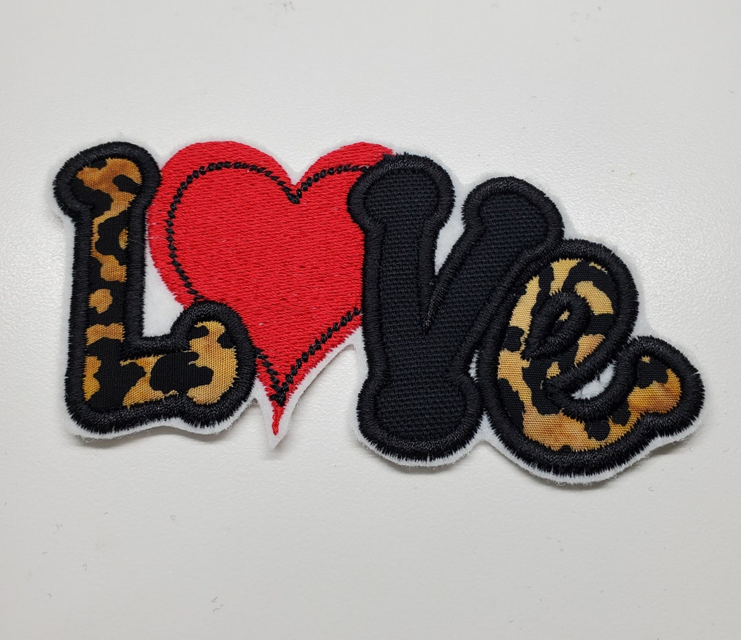 Love Applique Patch Heart Patch Valentine's Day Patch Iron on Love ...