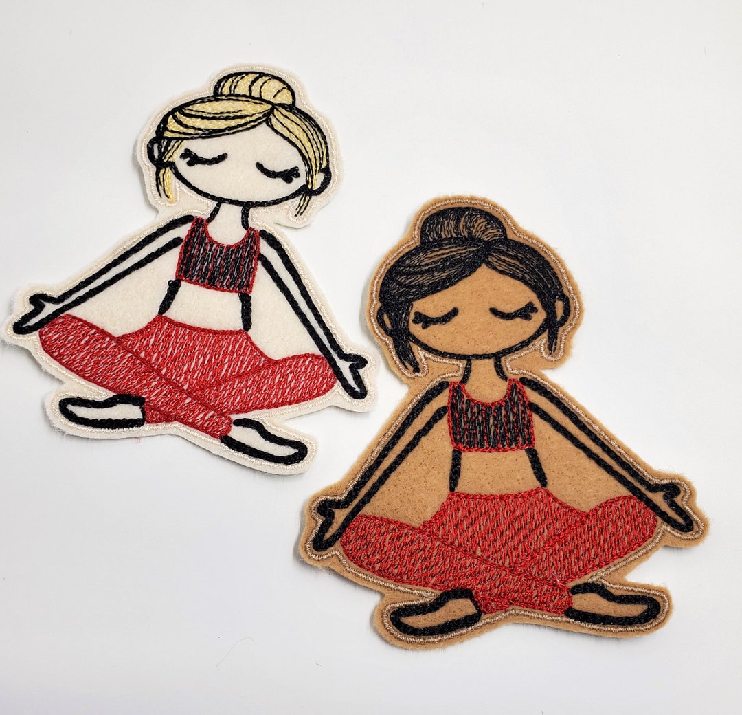 Yoga Girl Patch - Yoga Embroidered Patch - Yoga Iron on Patch - Yoga ...