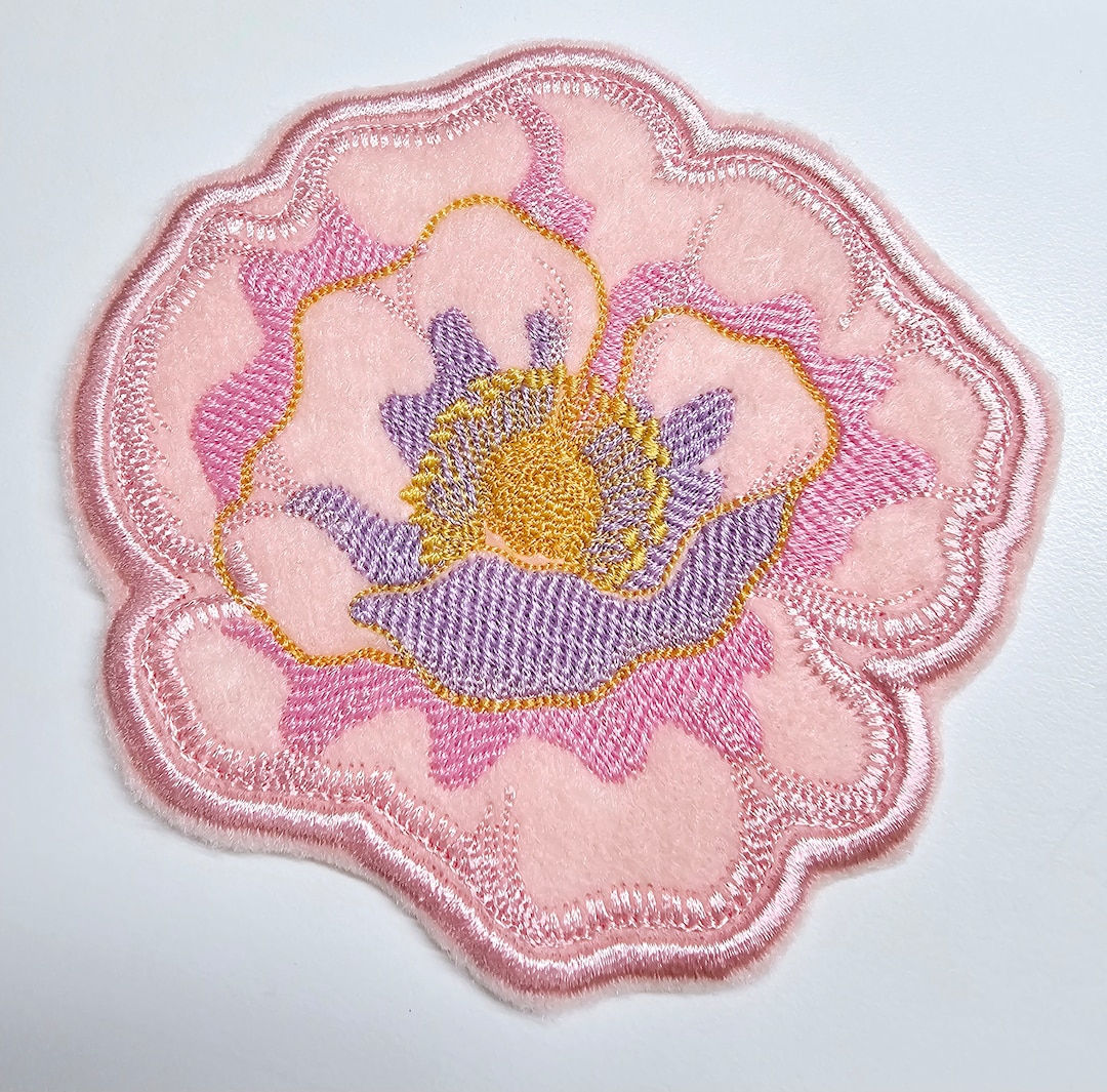Poppy Embroidered Patch Flower Patches Poppy Designs Jean Patches Large ...