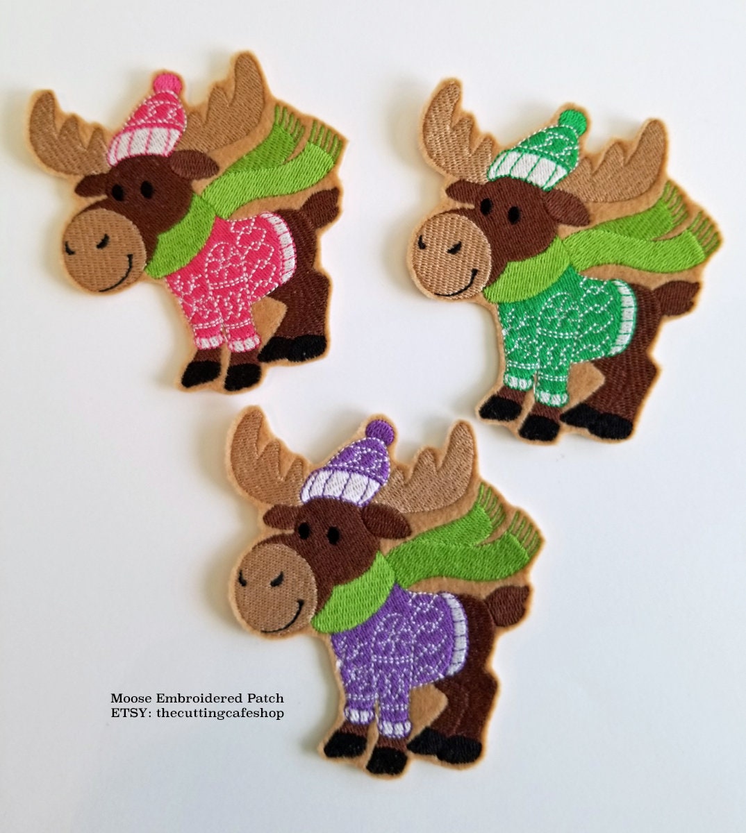 MOOSE Embroidered Patches Moose Embroidery Moose Embroider - Etsy
