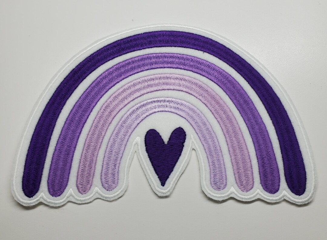 Large Shades of Purple Rainbow Patch - Pastel Rainbow Patch- Over the ...
