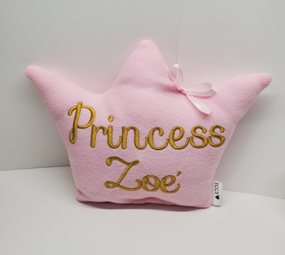 Personalized Crown Shaped Pillow - Princess Pillow - Little Girl Pillow ...