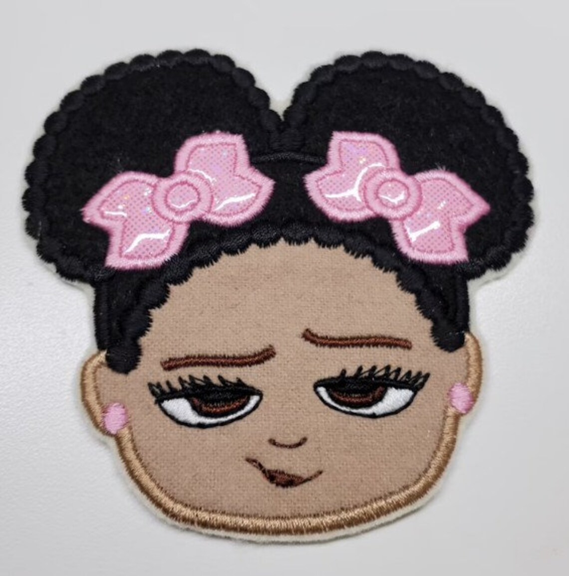 Afro Puffs Embroidered Embroidered Patch - Little Girl Patch - Bossy ...
