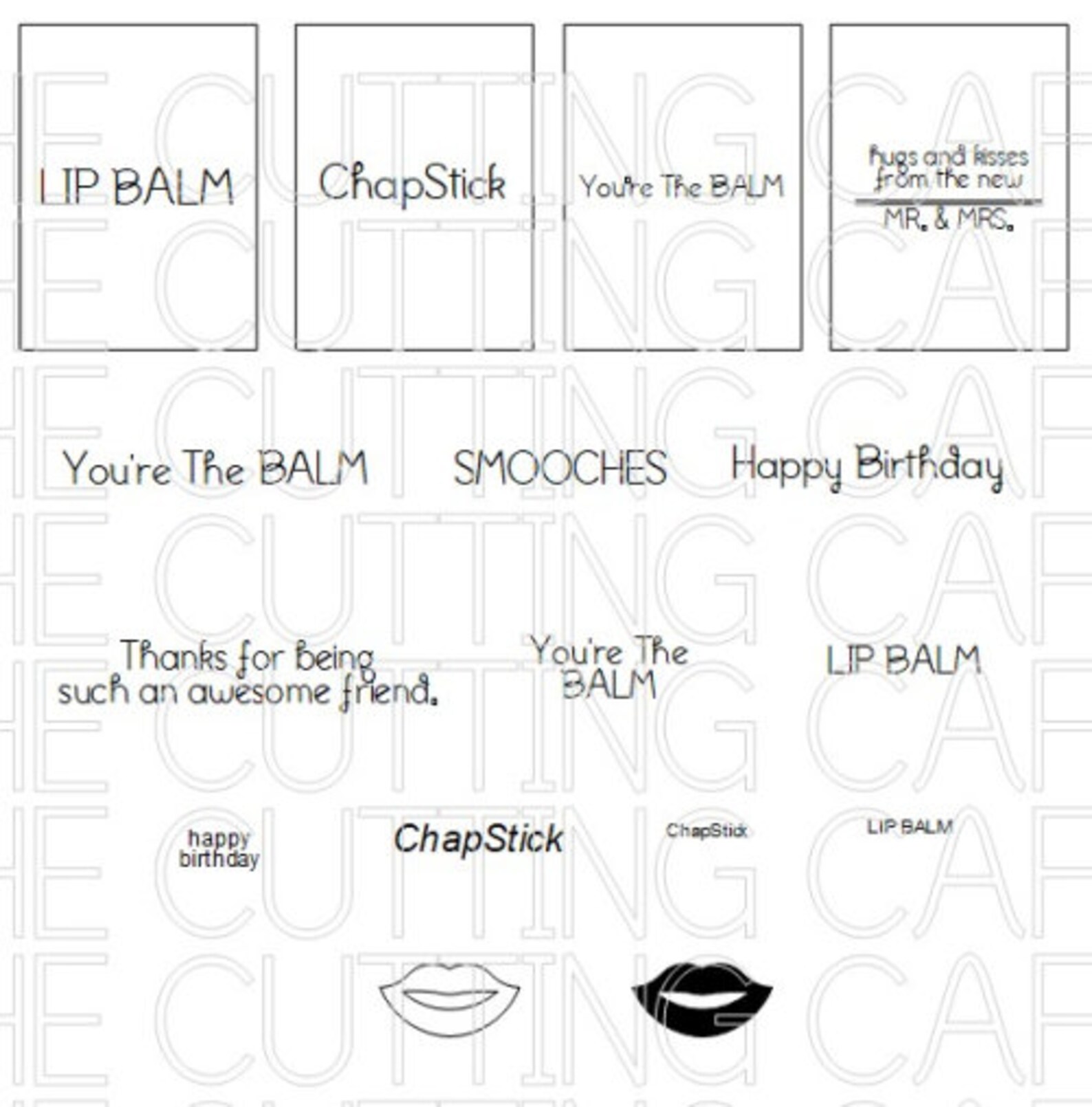 Lip Balm - Lip Balm Holder - SVG Digital File Download - Stocking ...