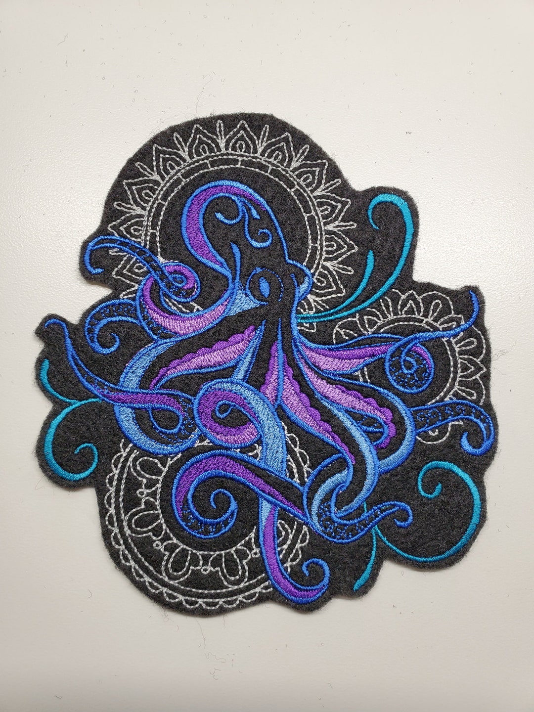 Octopus Embroidered Patch - Under the Sea Patches - Sea Embroidery ...