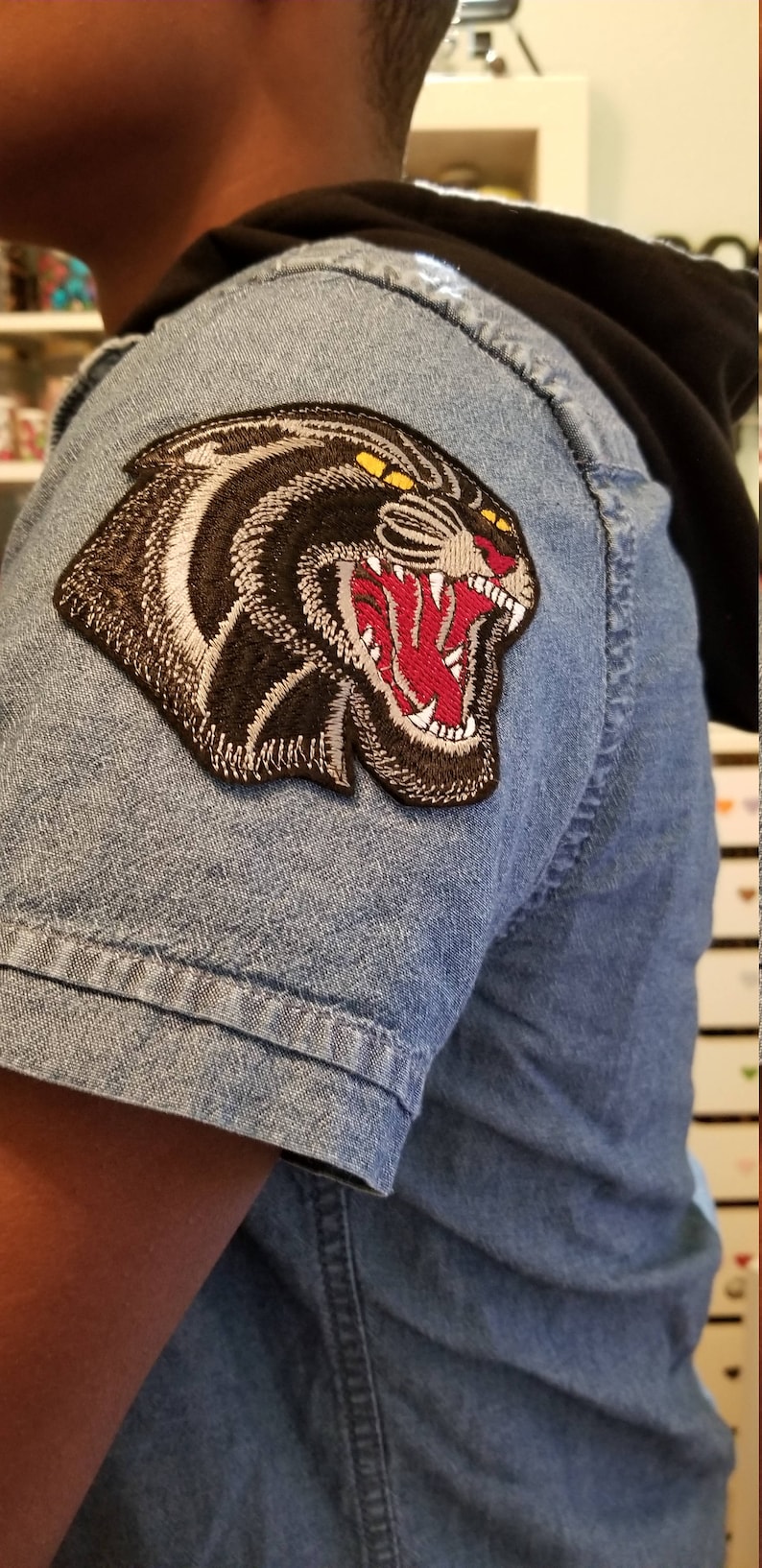 Black Panther Embroidered Patch Black Panther Patches | Etsy