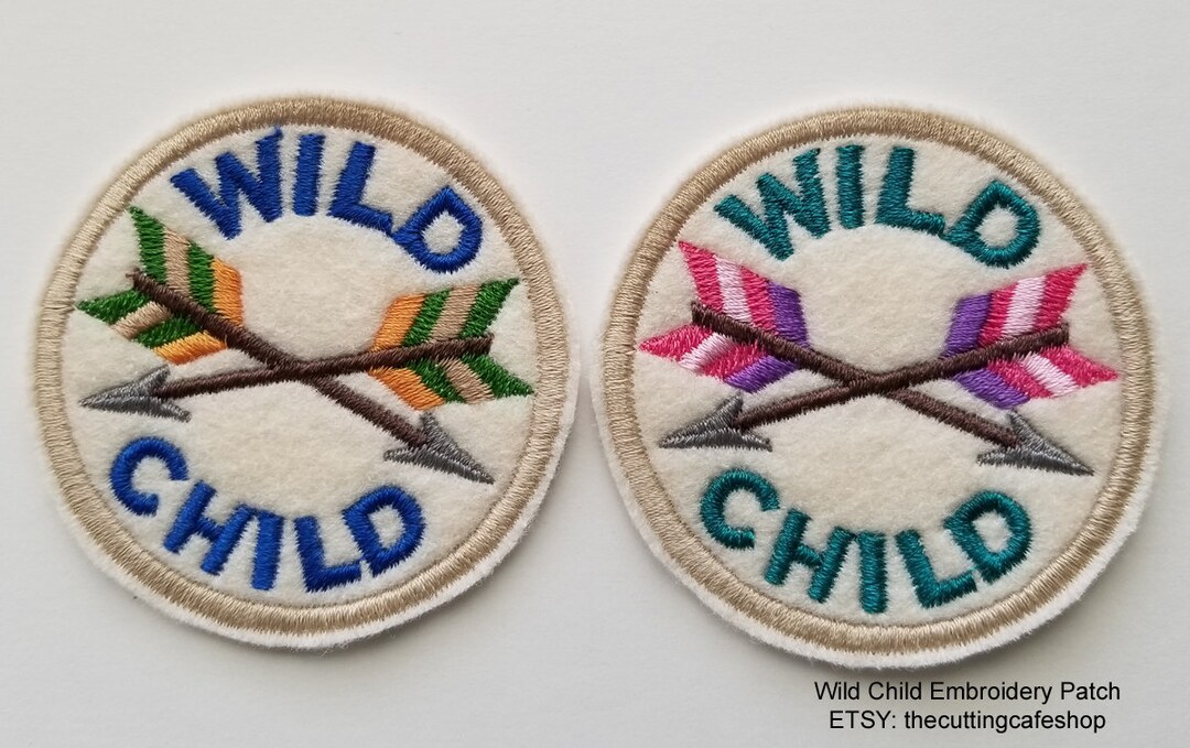 Wild Child Embroidery Patch - Girl Wild Child Patch - Boy Wild Child ...